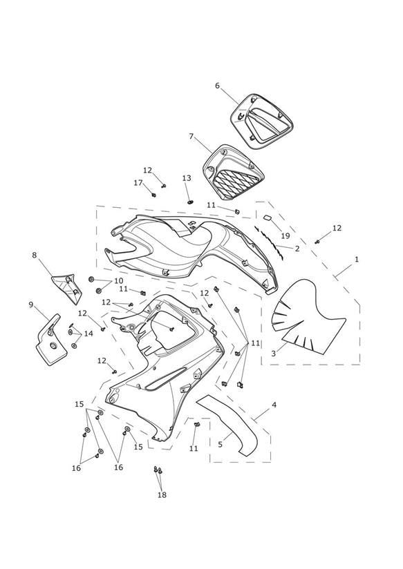 Triumph Trophy 1215 SE Side Panel, Upper, LH Side - T2302842-PR – Hermy ...